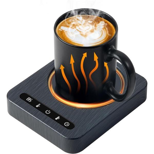 PGVAVA 最新モデルカップウォーマー コーヒー保温コースター マグカップウォーマー ドリンクウォーマー 4段温度設定 1〜12時間タイマー 自動電源オフ コップ保温 水/お茶/コーヒー/牛乳など飲み物 加熱コースター オフィス/家庭用 ...