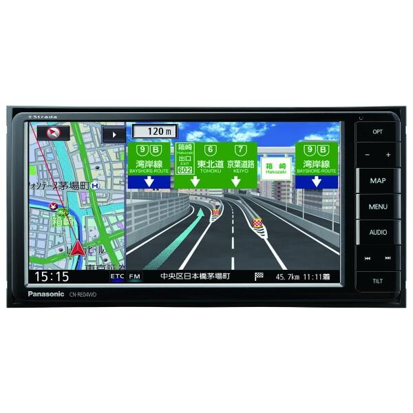 【発売日：2017年10月17日】パナソニック(Panasonic) カーナビ ストラーダ CN-RE04WD フルセグ/VICS WIDE/SD/CD/DVD/USB/Bluetooth 7V型ワイド CN-RE04WD商品コード：550...
