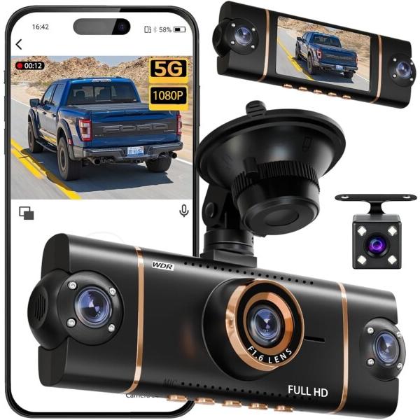 Stynxro ドライブレコーダー 前後カメラ ドラレコ 4カメラ同時録画 1080PフルHD画質 ドライブレコーダー 360度 前方、後方、左右の全方位録画が可能です 5GHzとアプリによる操作 夜間撮影用赤外線LED8個駐車監視 車載カ...