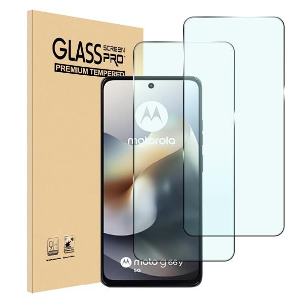 For moto g66yガラスフィルム 高感度タッチ motorola g66j 保護フィルム 指紋認証 耐衝撃 ShellChic 携帯電話液晶フィルム 高光沢 指紋防止 硬度9H 高透過率 超鮮明な画質 自動吸着 気泡防止 飛散防止 ...
