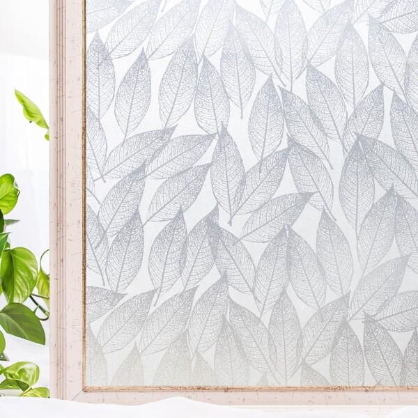 CottonColors 窓用フィルム 目隠しシート UVカット 何度も貼直せる スリガラス調窓ガラスフィルム プライバシーステンドグラス 90x200cm (葉065)商品コード：55081243442型番：BLKM065サイズ：90x2...