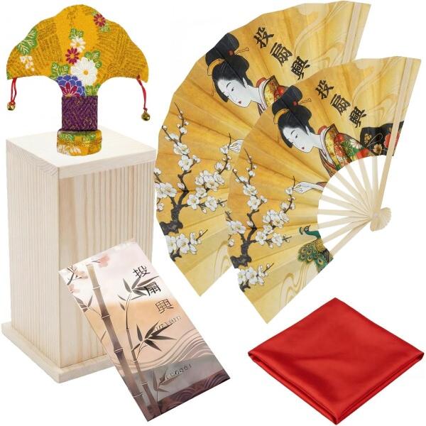 投扇興 セット職人手作り 5本 伝統工芸品 金銀箔押し＆手描き彩色仕様 お座敷遊び/パーティー/レクリエーションに最適 初心者から高齢者まで楽しめる 日本製和風ゲーム 蝶的/敷物/点数表 伝統工芸 お座敷遊び 江戸時代の雅な遊び 贈り物 イ...