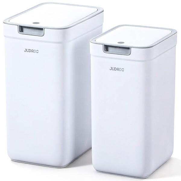 JUDRDOゴミ箱 ふた付き 2個セット 蓋付き 押すだけ開閉 コンパクト 消臭 ペット対策 9.1L&amp;13.6L 狭小スペース対応 寝室・キッチン・車用商品コード：55081243864型番：JBS-LJT-S01B2A2-JKJ...