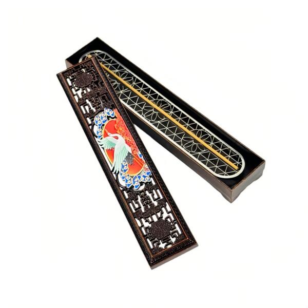 線香立て 横置き お香立て お線香たて 香炉 線香皿 おしゃれ 可愛い 蓋付き 防灰 安全設計 仏壇用品 茶道 香道 ヨガ 瞑想 書斎 インテリア 料亭 携帯用 贈り物商品コード：55081244057型番：ayk26001サイズ：14.5...