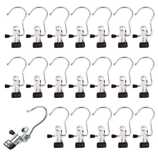 Ailunate モノクリップ 洗濯バサミ 洗濯ピンチ ステンレス 洗濯ばさみ 強力 大 跡 あとがつきにくい ハンガー ブラック 20個商品コード：55081246010型番：cim-249-Blackサイズ：大きめカラー：ブラックフック...