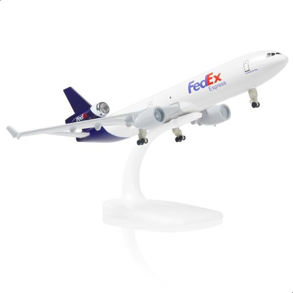 QIYUMOKE MD-11 1/300 ダイカスト金属製飛行機模型キット（スタンド付き・全長約21cm）大人向け貨物機模型 航空玩具・航空ギフト・コレクション用商品コード：55081249785型番：MD-11カラー：C. MD-11 f...