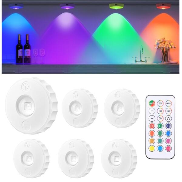 フィギュア ディスプレイライト キャビネット タッチライト usb led 充電式 間接照明 おしゃれ RGBライト リモコン 棚 12色のRGBカラー タイマー機能 6個セット 日本語説明書商品コード：55081250075型番：SD-R...