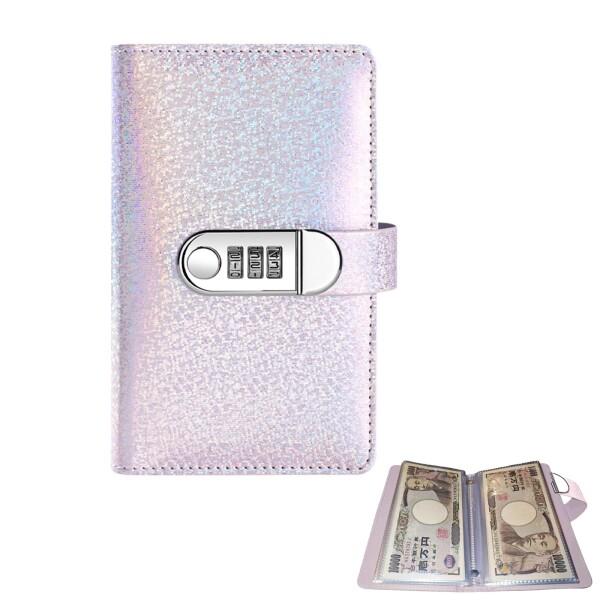 貯金手帳 お金管理ファイル - 100万円貯金箱・新?票のための紙幣収納&amp;可視化設計、楽しい3桁ダイヤルロック付き (紫)商品コード：55081251481型番：001サイズ：ワンサイズカラー：紫紙幣大容量収納: 最大100枚の紙幣...