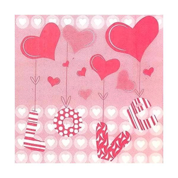 Zelten 2層 20枚入り カラーペーパーナプキン シャビーシック風、ウェディング、ディナー、ティーパーティー装飾用 D ラブ商品コード：55081257024型番：68635サイズ：1 Packカラー：ラブ折り畳みサイズ:6.5 x ...