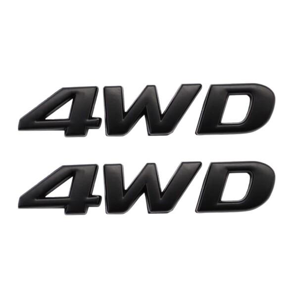 Generic 2個 4WD ３Ｄメタル 車のステッカー エンブレムバッジデカール トラック、SUV、RV、小型オートバイに適するアクセサリー (黒)商品コード：55081258634型番：KKWZJH4Wカラー：ブラック高品質な自動車ロゴ...