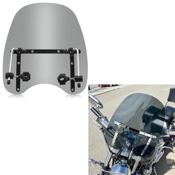 Yoothi 互換品 ハーレー ホンダ ヤマハ カワサキ スズキ 用 ウインドプロテクター ウインドシールド ハーレー アメリカン向け (ライトスモークタイプ)商品コード：55081260699型番：HP-HL55!-2サイズ：幅30cm＋...