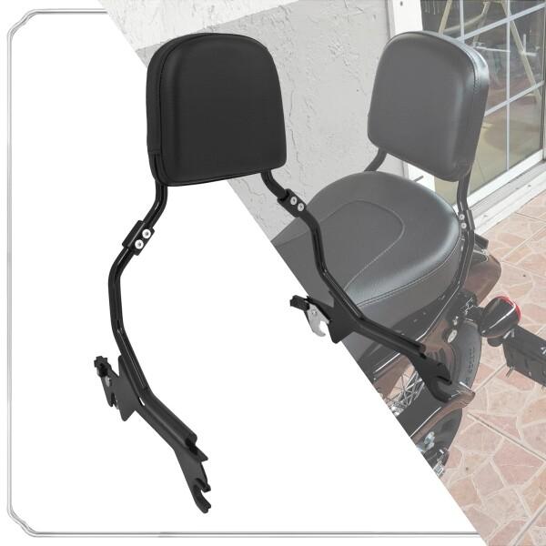 HDBUBALUS バイク シーシーバー バックレスト パッド付き 振れ止め 背もたれ 荷物ラック 乗客 リア パッセンジャーシシーバー 取り外し可能 ハーレー 用 シーシーバー ファットボーイ ブレイクアウト FXBRS FXBR FLF...