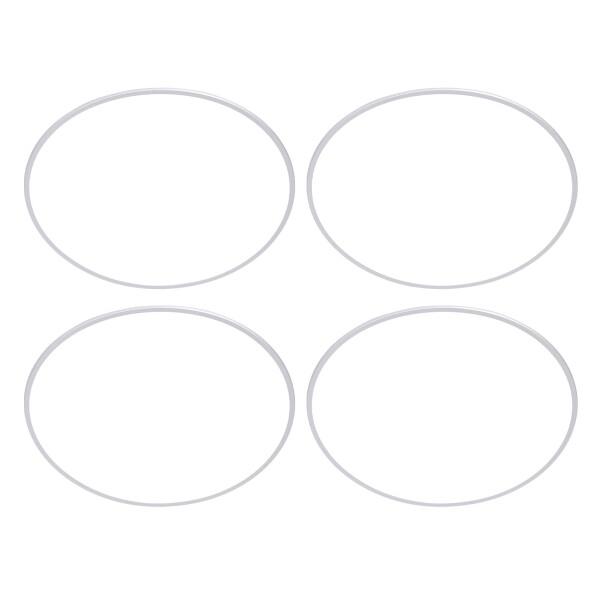 合金ホイールリムガードプロテクターリング、接着剤付き傷つきにくいホイールリムトリム幅8mm、19インチハブ用シルバーホイールリムプロテクターリング、アルミニウム合金リムプロテクター4個商品コード：55081263731型番：EBTOO5b3...