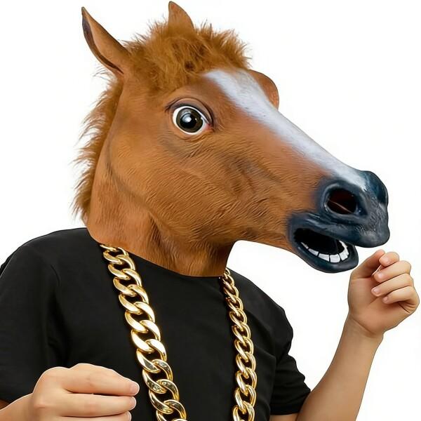 (Phyxiul) 馬 マスク 被り物 動物マスク マス ク コス プレ ハロウィーン面白い コスプ フルフェイス 変装 学園祭 イベント 文化祭 撮影用 小道具 男女兼用商品コード：55081269093型番：to-52サイズ：11cm ...