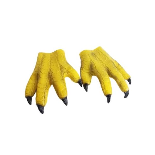 (LYING) ハロウィン手袋 鬼 爪付きグローブ 動物 コスプレ 手袋 恐竜・オウム・鳥・怪獣・怪物・野獣 グローブ 大人用 コスチューム 面白い ハロウィン仮装 パーティー 万聖節 お祭り 舞台演出 演劇 小道具 男女兼用 イエロー商品...