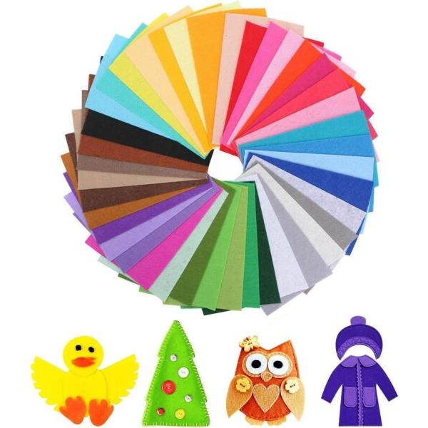 フェルト生地シート 40枚 BetterJonny 不織布 羊毛フェルト クラフト DIY手芸用 材料 ハンドメイド 手作り 工芸品 幼稚園の装飾 カラフル 厚さ1mm (30cm*30cm)商品コード：55081297239型番：30*3...