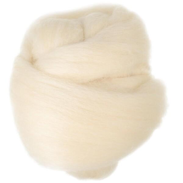 HOMSFOU 羊毛フェルト用ロービングウール 手芸用フェルト素材 Diyニードルフェルトクラフト 1ロール 6.30×4.72×3.15インチ 112G商品コード：55081297246カラー：ベージュで滑らかなロービングウール:HOMS...