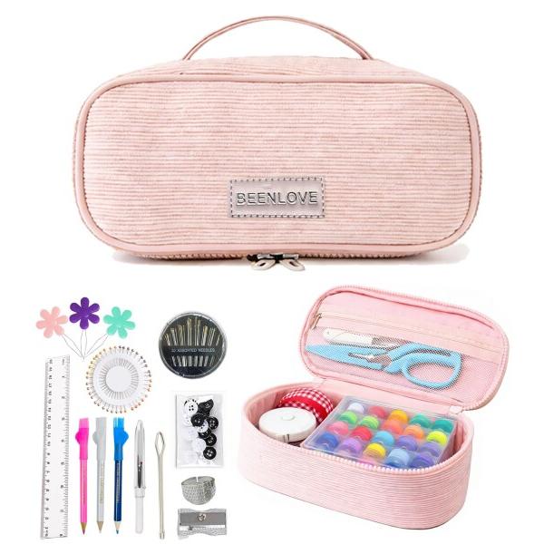 裁縫セット さいほうセット大人 小学生 女の子 男の子 学校用 家庭科 手芸 裁縫道具 裁縫練習 携帯便利 家庭用 (ピンク)商品コード：55081299381型番：01-FRTZA-D-off-whiteカラー：ピンク(1)【スタイリッシ...