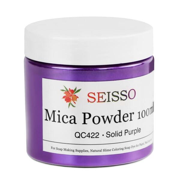SEISSO マイカパウダー レジン 着色剤 ネイルパウダー 3.5 oz/100g エポキシ顔料 DIY キラキラ顔料 パウダー 絵具 スライム ペンキ 塗装 石鹸着色剤 マニキュア カラー顔 キャンドル作り バスボム用 アイシャドウ イ...