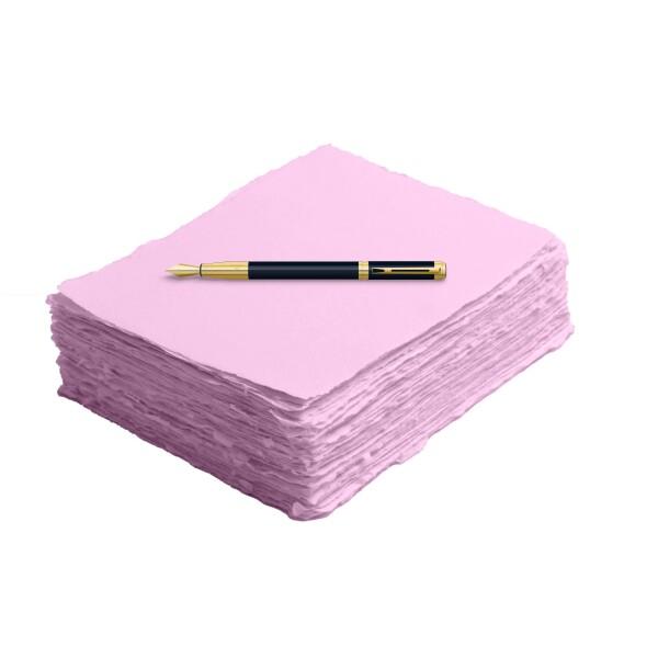 Cotton Papers 手作りコットンペーパー デッキルエッジリサイクルコットンラグミクストメディアカードストック付き 水彩画、作家、招待状、工芸品用 (150gsm、 50パック) 8x8 ピンク商品コード：55081299906型番...