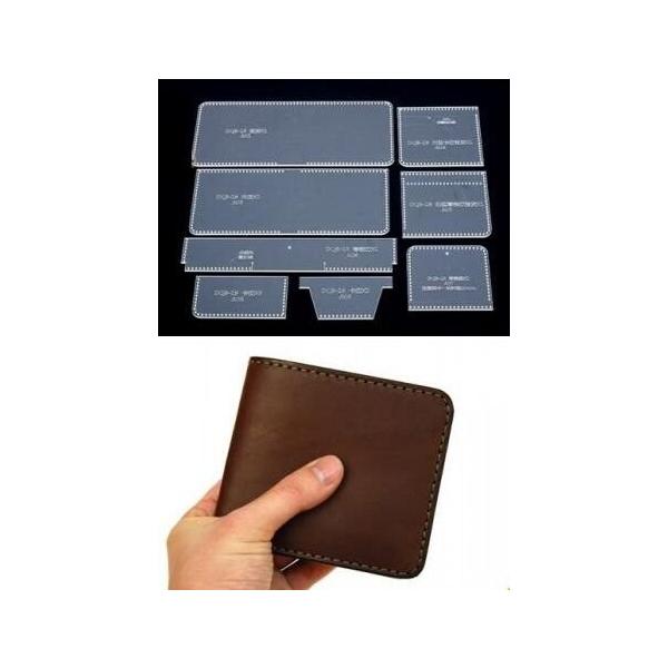 レザークラフト 用 型紙 アクリル型 DIY 趣味 ホビー ハンドメイド レザー 皮革 (二つ折り財布)商品コード：55081301671サイズ：二つ折り財布カラー：透明二つ折り 財布レザークラフト用アクリル型セットになります。オリジナルの...