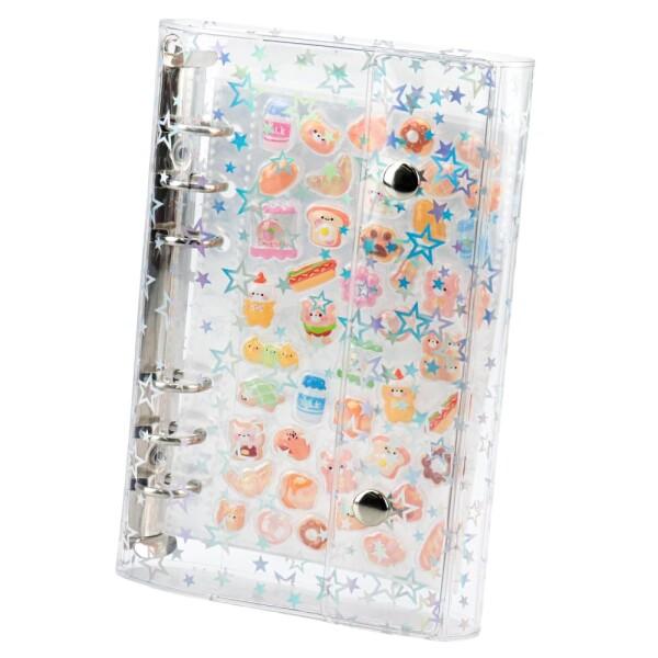 シール帳 シール手帳 かわいいが詰まった他にはない夢のシール帳 (星柄, Lサイズ)商品コード：55081304007型番：Prod-it1-832サイズ：Lサイズカラー：星柄【クリアデザインで中身が見やすい】 外側が透明なので、シールのデ...