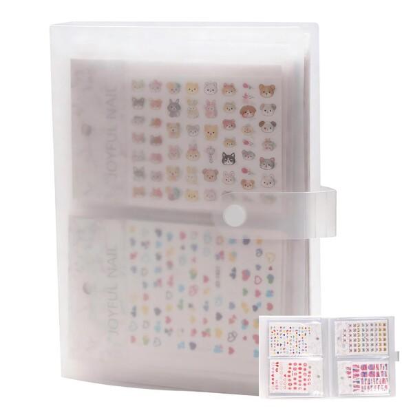【発売日：2026年02月03日】TIANTHH ネイルシールアルバム ステッカー収納ブック 両面ステッカーブック 透明なインナーページ 大容量シール保管帳 整理しやすい マニキュア愛好家向け ホビーシールコレクション収納 持ち運び便利 8...