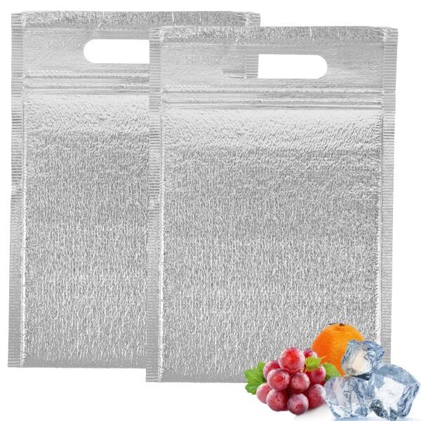 Stoooduo 保冷バッグ アルミ保冷袋 35x45cm 2枚セット 保温 冷蔵 冷凍 包装 ランチバック クーラーバッグ ランチバッグ お弁当袋 テイクアウト おりたたみ可能商品コード：55081307109型番：duo-187-35x...