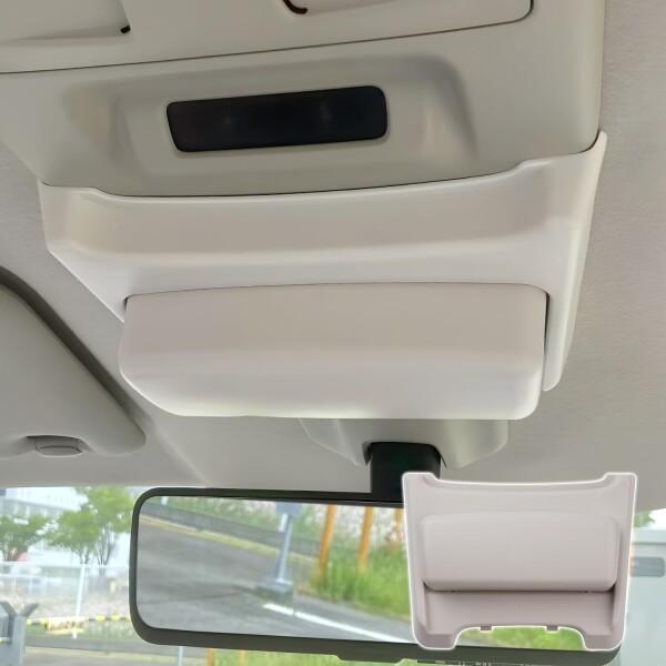Cartist デリカミニ メガネケース サングラスホルダー DELICA MINI B34A/B35A/B37A/B38A型 メガネホルダー 収納 グラスケース 収納ボックス カスタムパーツ 内装 パーツ 日本語説明書付き マグネット開閉...