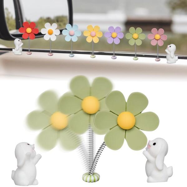 NiHome 車用ダッシュボードデコレーション 9個セット ーアクセサリー ダッシュボード 飾り 花かわいい おしゃれ 自転車 車用商品コード：55081335782型番：car-dashboard-decorations【大人可愛いデザイ...