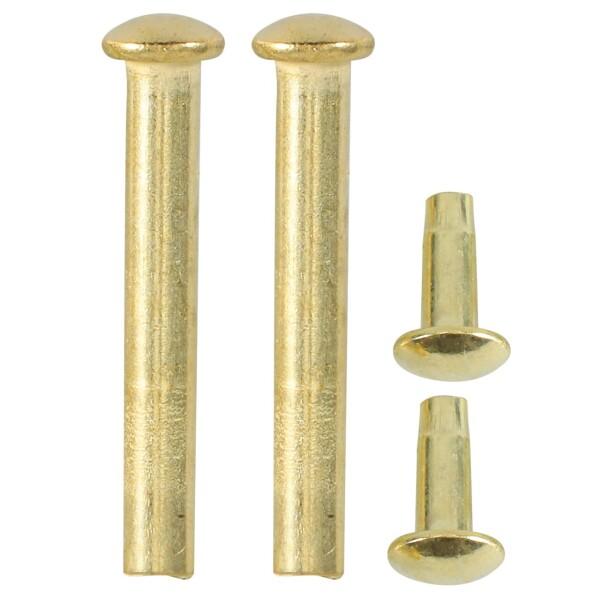 Cabilock 扇子 修理キット 2セット 要（かなめ） 部品 交換 リベット ナット 軸 留め具 金具 DIY 補修 メンテナンス ステンレス製 (ゴールド / 軸径3mm 長さ21mm)商品コード：55081337426型番：1サイズ...