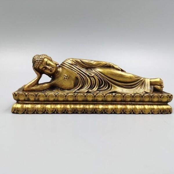 仏像 釈迦如来涅槃像(曹洞宗・臨済宗) 真鍮製 14cm 仏壇用のご本尊仏像、Meditating Buddha商品コード：55081338228型番：GQPZHサイズ：小カラー：古色「涅槃」すでに高齢であったお釈迦さまは、永きにわたる伝道...