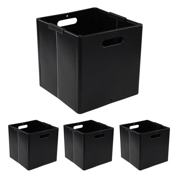 Anbers クローゼットキューブ 収納ボックス ブラック 折りたたみ キューブケース 4個パック商品コード：55081339496型番：F4563-3-A4カラー：ブラック各収納キューブビンのサイズは10.75インチ x 10.75インチ...
