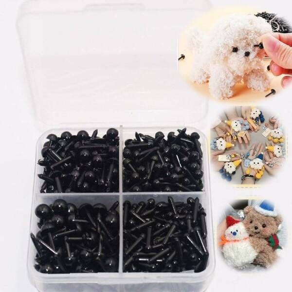 YONTTQNN ぬいぐるみ 目 パーツ 800個入り 3mm /4mm /5mm/ 6mm モールドール 手芸用 目玉シール 鼻フック DIY 手作り 動物人形 クラフト 材料セット 収納ケース付き商品コード：55081352179型番：...