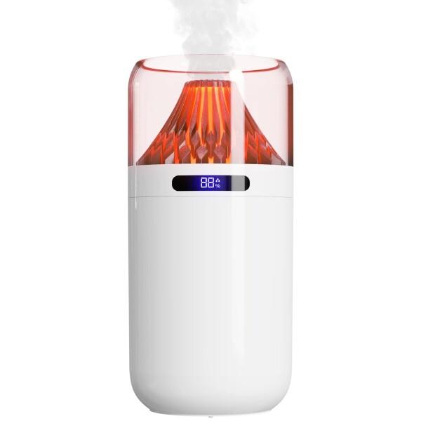 SETHDA加湿器 小型 卓上 火山 超音波式 静音 3段階スプレー?大容量360ML 水道水対応 車用 加湿器 LEDライト Type-C充電式 アロマ対応 デジタル残量表示 空焚き防止 水漏れ防止 コンパクト ポータブル humidif...
