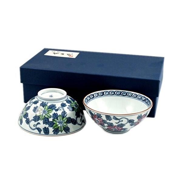 有田 波佐見焼 洸琳窯 染錦鉄仙花 組茶碗(夫婦茶碗) 20601商品コード：55081364211型番：20601カラー：染錦,仙サイズ　茶碗 大　直径11.7cm×高さ5.1cm　　茶碗 小　直径11.2cm×高さ4.8cm材　質　磁器...