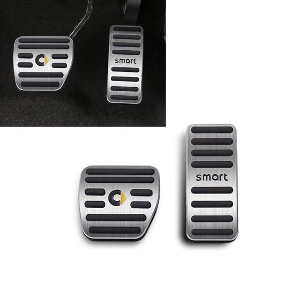 SHIFENG ためにSmart fortwo forfourためにスマートフォーツー453 2015-2020アルミニウム合金 ガスブレーキペダルカバーセット (Smart LOGO)商品コード：55081364541型番：NANWANR...