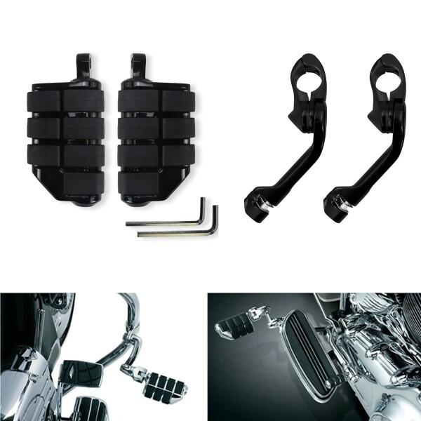 HDBUBALUS バイク ハイウェイ フットペグ フットレスト ロング 調整可能 エンジンガード 1.25インチ 32mm ハーレー ツーリング ソフテイル ダイナ スポーツスター ヤマハ ホンダ カワサキ ヤマハ スズキ BMW 用商品...