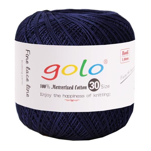 レース糸 毛糸 30番 40g 約400m ダークブルー商品コード：55081419164サイズ：Size 30カラー：335ネイビーこの毛糸は100%ロングステープルコットンを使用しており、表面が滑らかで色鮮やかに仕上がっています。かぎ針...