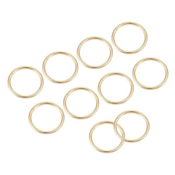 (METALLIXITY) メタルOリングバックル（20x2mm） 20個セット 溶接されていない丸いリング - クラフトDIYバッグ ハンドバッグ ベルト用 金トーン商品コード：55081420646型番：mtf221027xt00227...