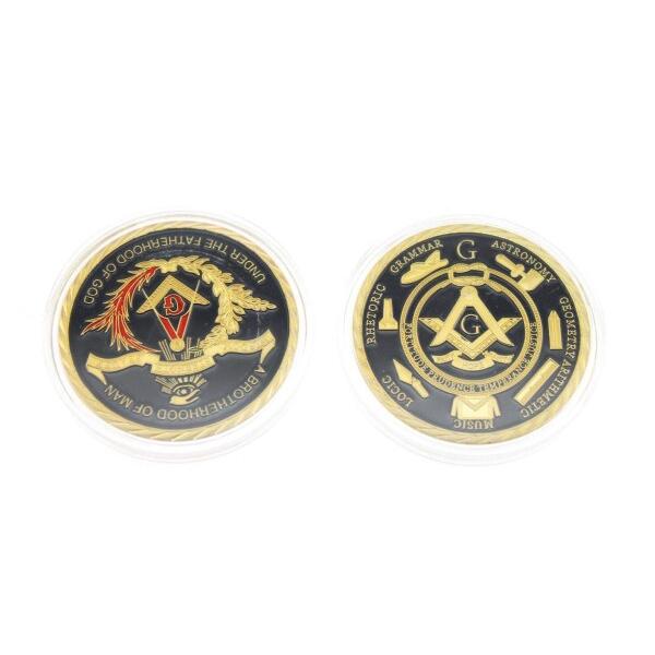 Olive-G フリーメイソン コイン Freemasonry 友愛結社 秘密結社 メイスン 保存用 記念商品コード：55081428959フリーメイソン コイン Freemasonryサイズ : 40mm × 3mm材質 : ギルト塗料重...