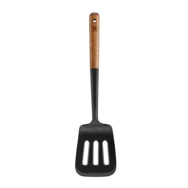 WAGENSTEIGER FLEXIBEL 耐熱シリコン穴あきターナー 木製ハンドル ノンスティック対応 BPAフリー (1631)商品コード：55081432890型番：1631サイズ：32cmカラー：ブラック【耐熱シリコンスロットターナ...