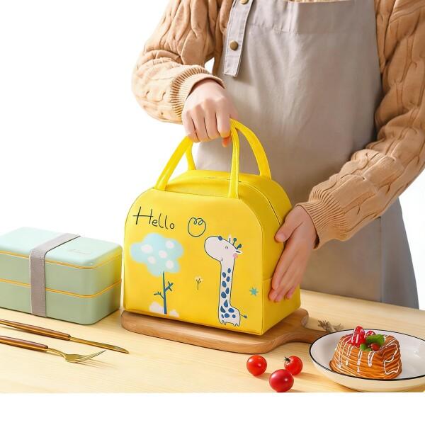 キャラクター弁当です ランチ用お弁当袋です かわいい保温バッグです 学校へ行きます 出勤します ピクニックです 事務室です ご飯の包みを持ってきます トラベル収納アイスパックです(黄色い子鹿です）商品コード：55081433629型番：JP...
