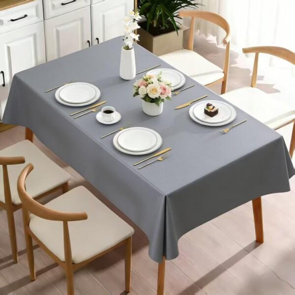 UmiHomeテーブルクロス ビニール おしゃれ カバー 撥水 PVC製 長方形 tablecloth 汚れ防止 防油 北欧 テーブルマット 耐久 耐熱 ずれにくい 厚手90×90cmグレー商品コード：55081437445型番：2025-...