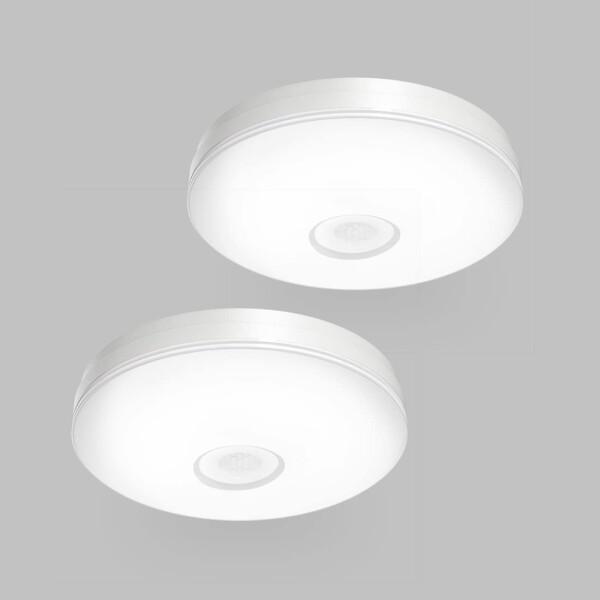 C-J-W LEDセンサー ライト 小型 人感センサー付 LEDシーリングライト 4畳 照明器具 廊下灯 玄関灯 10W消費電力 60W相当 1100lm 天井照明 取付簡単 昼白色 日本語説明書 適格請求書の発行対象商品コード：55081...