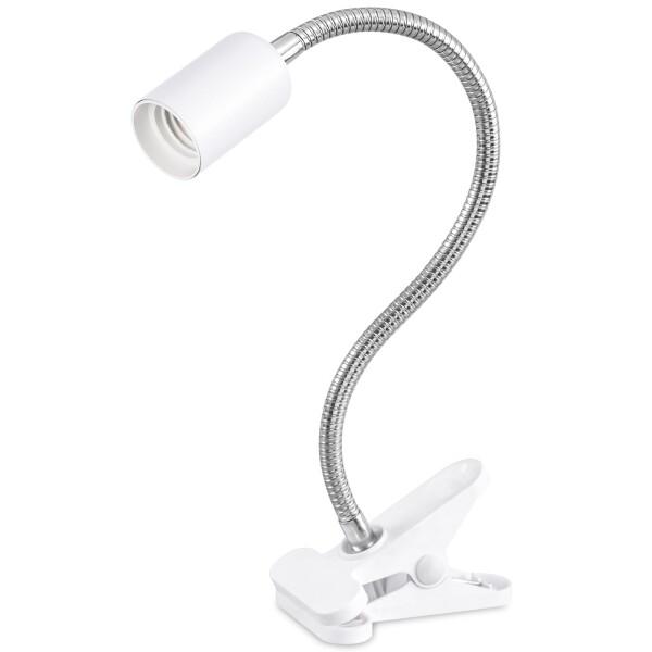 Dotoy LED クリップライト デスクライト スタンドライト ベッドサイド 卓上ライト 省エネ クローム E26 ホワイト 電球なし商品コード：55081441653型番：HFCL001-NEWサイズ：電球なしカラー：乳白【コンパクト&...