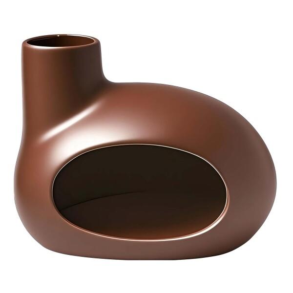 Chiorgone パロサントホルダー お香立て 陶器  モダン 暖炉型 ブラウン テラコッタ 受け皿 インセンスホルダー インテリア おしゃれ 部屋 ナチュラル 癒し ヒーリング ギフト (ブラウン/12cm)商品コード：55081457...