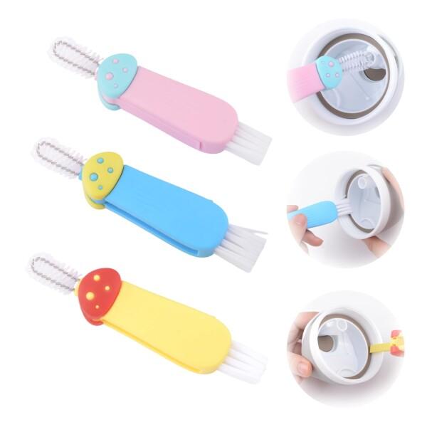 INCREWAY 3 in 1 カップ蓋隙間掃除ブラシセット プラスチック製カップ蓋隙間掃除ブラシ 多機能ボトル掃除ブラシ 家庭用キッチン隙間掃除ツール(6個パック)商品コード：55081463216型番：INC-YF1137-JP8美しい...