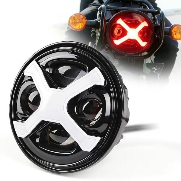 Motikvans クロスカブ110用 ヘッドライトDRL 付き led バイクヘッドライト ハイビームとロービームの切り替え クロスカブ Cross Cub CC110 JA60 対応 (赤)商品コード：55081488206型番：M26...