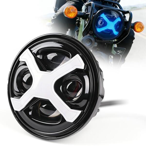Motikvans クロスカブ110用 ヘッドライトDRL 付き led バイクヘッドライト ハイビームとロービームの切り替え クロスカブ Cross Cub CC110 JA60 対応 (青)商品コード：55081488208型番：M26...